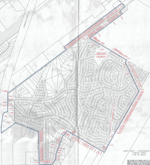 Interactive City Map, Sandy Oaks, TX